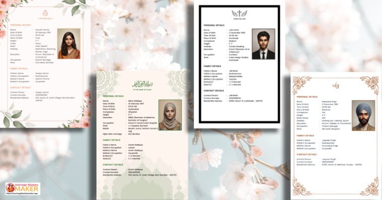 Perfect Female Biodata for Marriage: Tips, Format & Examples | Marriage ...